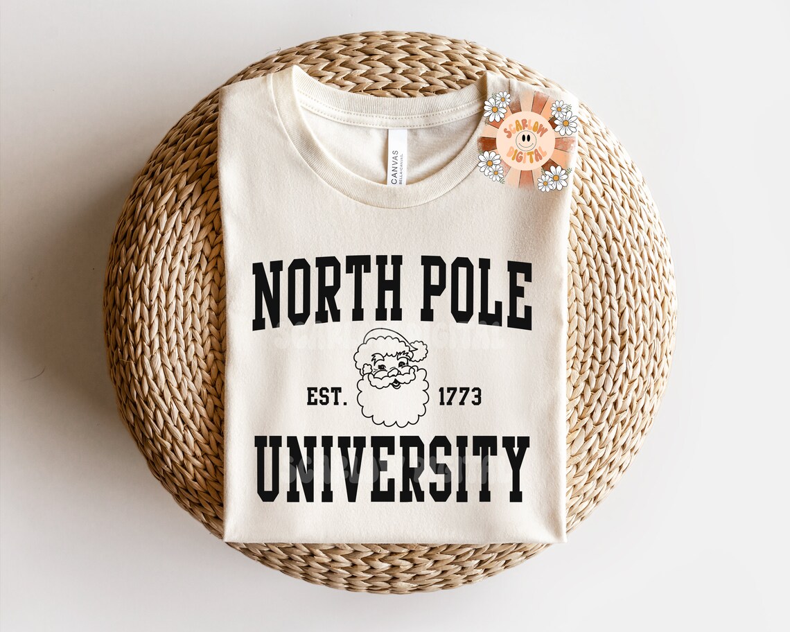 North Pole University Svg-christmas Digital Design - Etsy