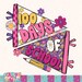 100 Days of School PNG Digital Design for Girls - Etsy