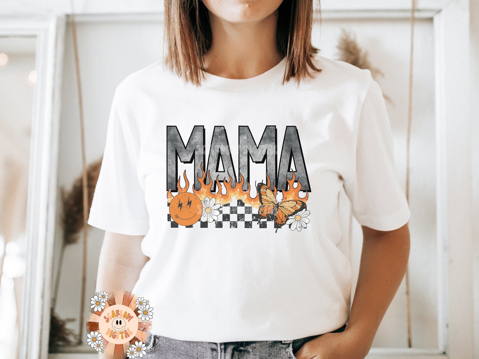 Rocker Mama PNG Sublimation Digital Design Download, Edgy Mama Png ...