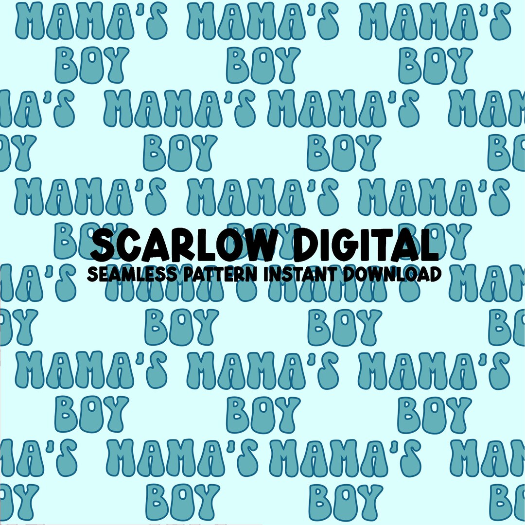Mamas Boy Seamless Pattern Sublimation Design Download Baby - Etsy