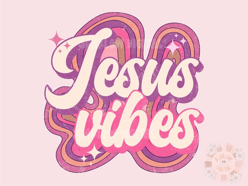 Jesus Vibes Png-retro Sublimation Digital Design - Etsy