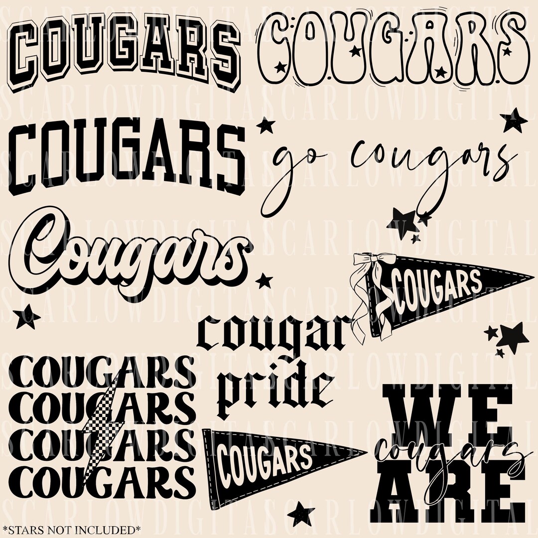Cougars PNG Bundle Digital Design Download, Let's Go Cougars Png, Team ...