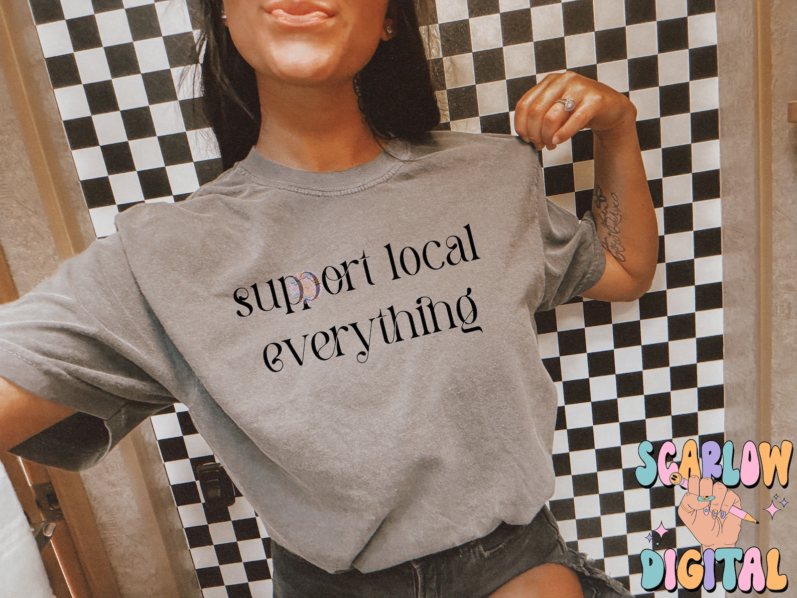 Support Local Everything PNG Digital Design, Minimalist Png, Simple ...