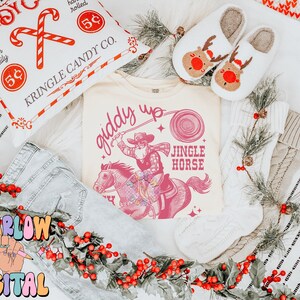 Giddy up Santa Claus PNG Digital Design Download, Western Santa Png ...