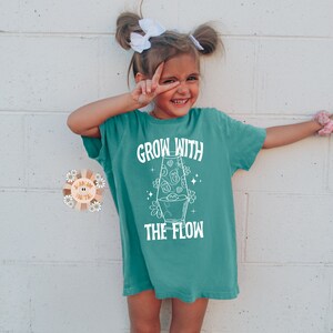 Grow With the Flow Svg-groovy Cut File Digital Design Download-flowers ...