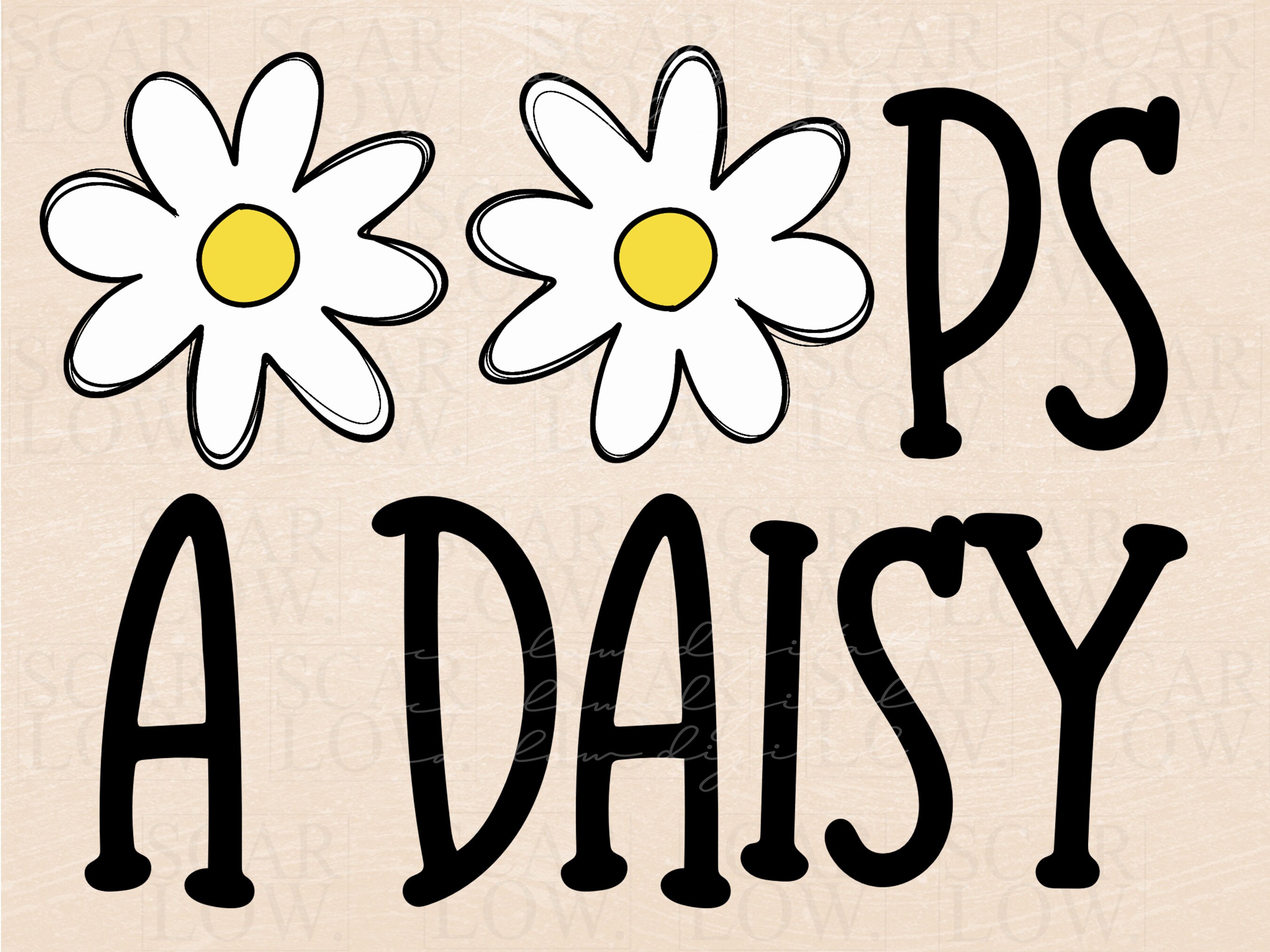 Oops A Daisy Floral PNG Sublimation Design Download Little - Etsy