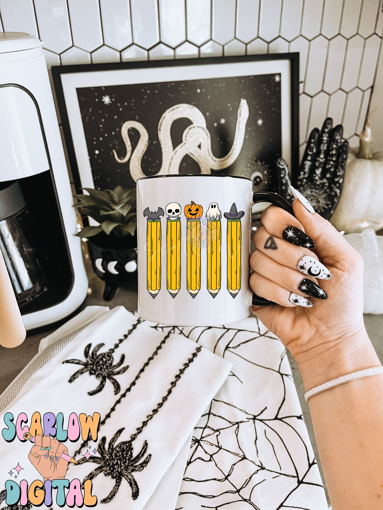 Halloween Pencils Png-teacher Sublimation Digital Design Download ...