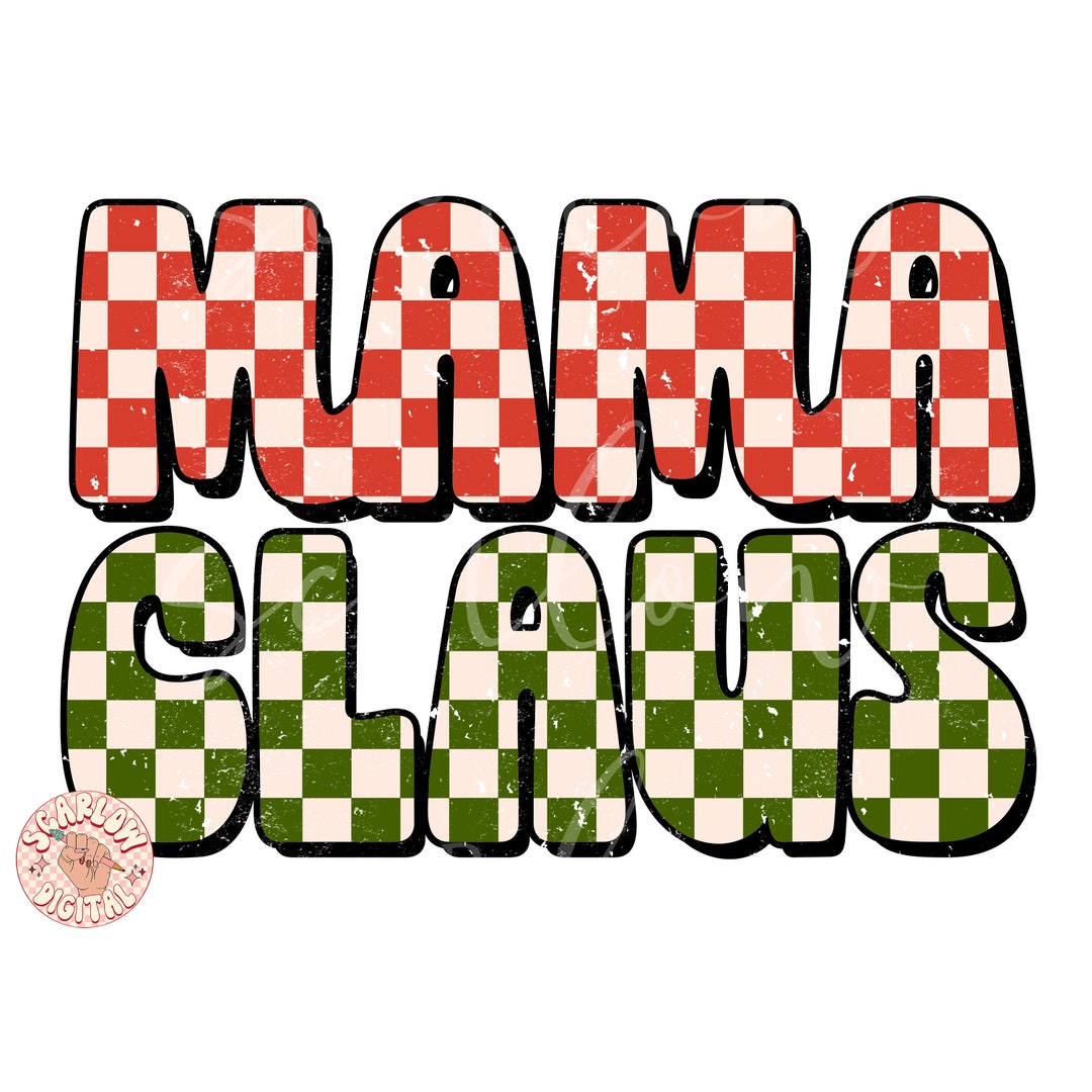 Mama Claus Png-christmas Sublimation Digital Design Download-checkered ...