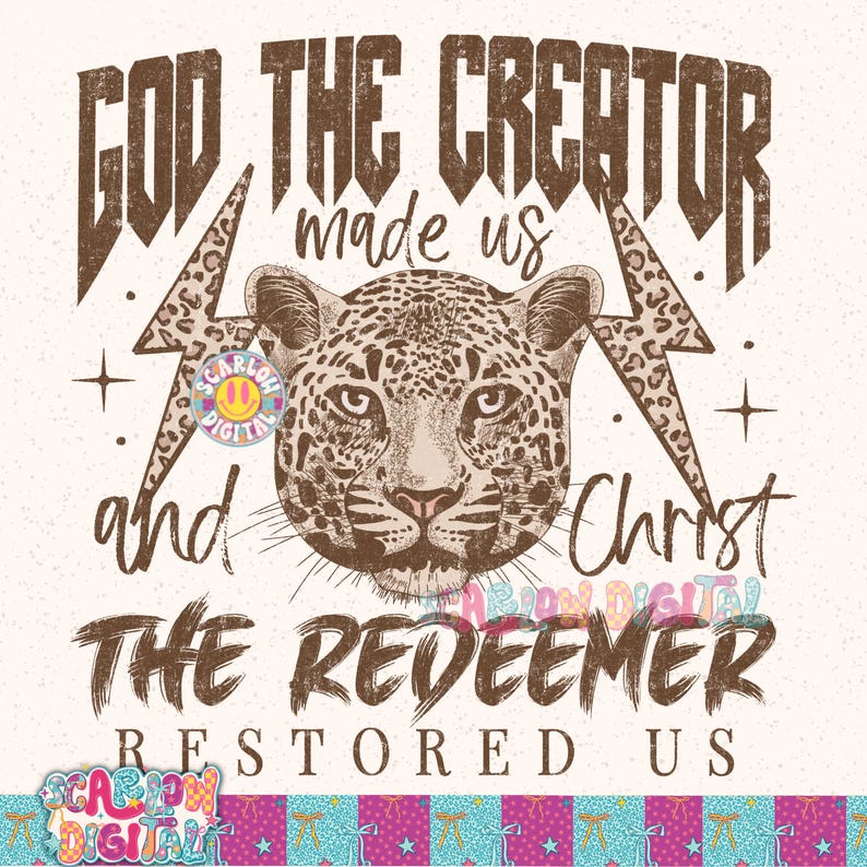 God the Creator and Christ the Redeemer PNG Digital Design - Etsy