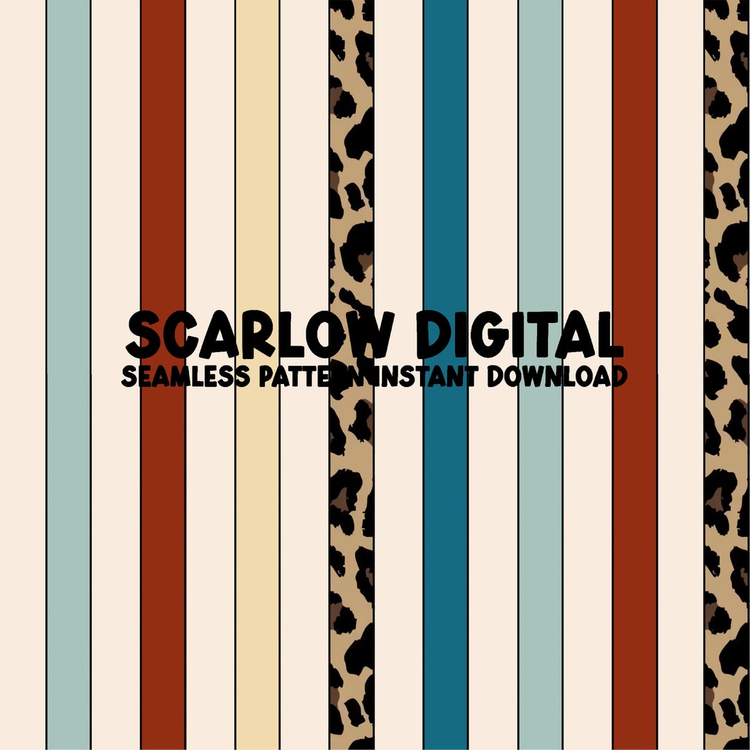 Fourth of July Leopard Print Stripes Seamless Pattern, Independence Day ...