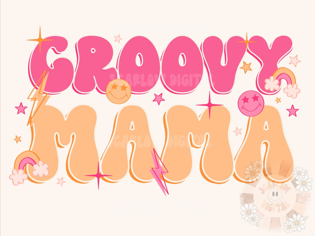 Groovy Mama PNG Sublimation Digital Design Download, Hippie Mama Png ...