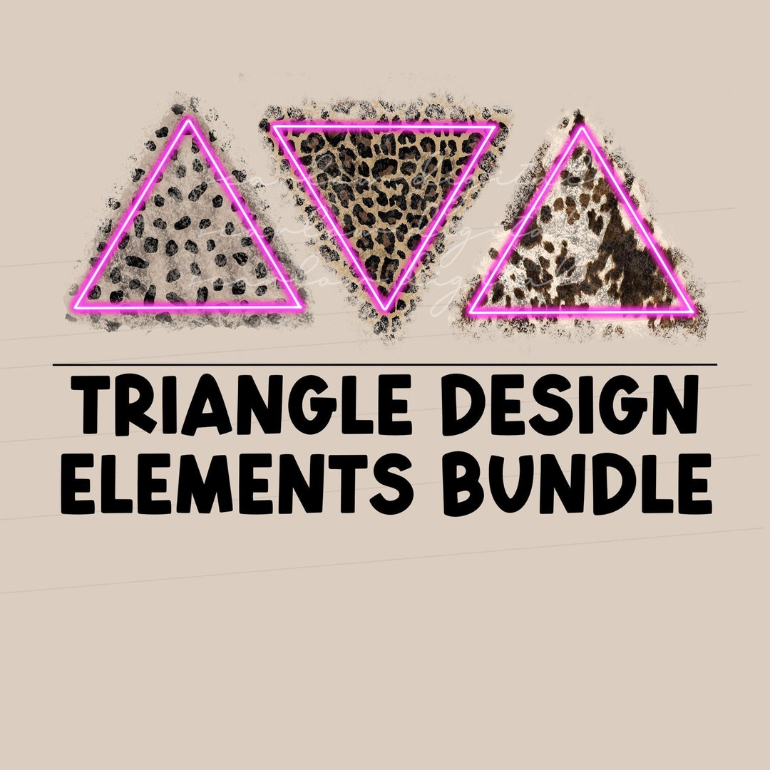 Neon Animal Print Triangle PNG sublimation Design Elements, Graphic ...