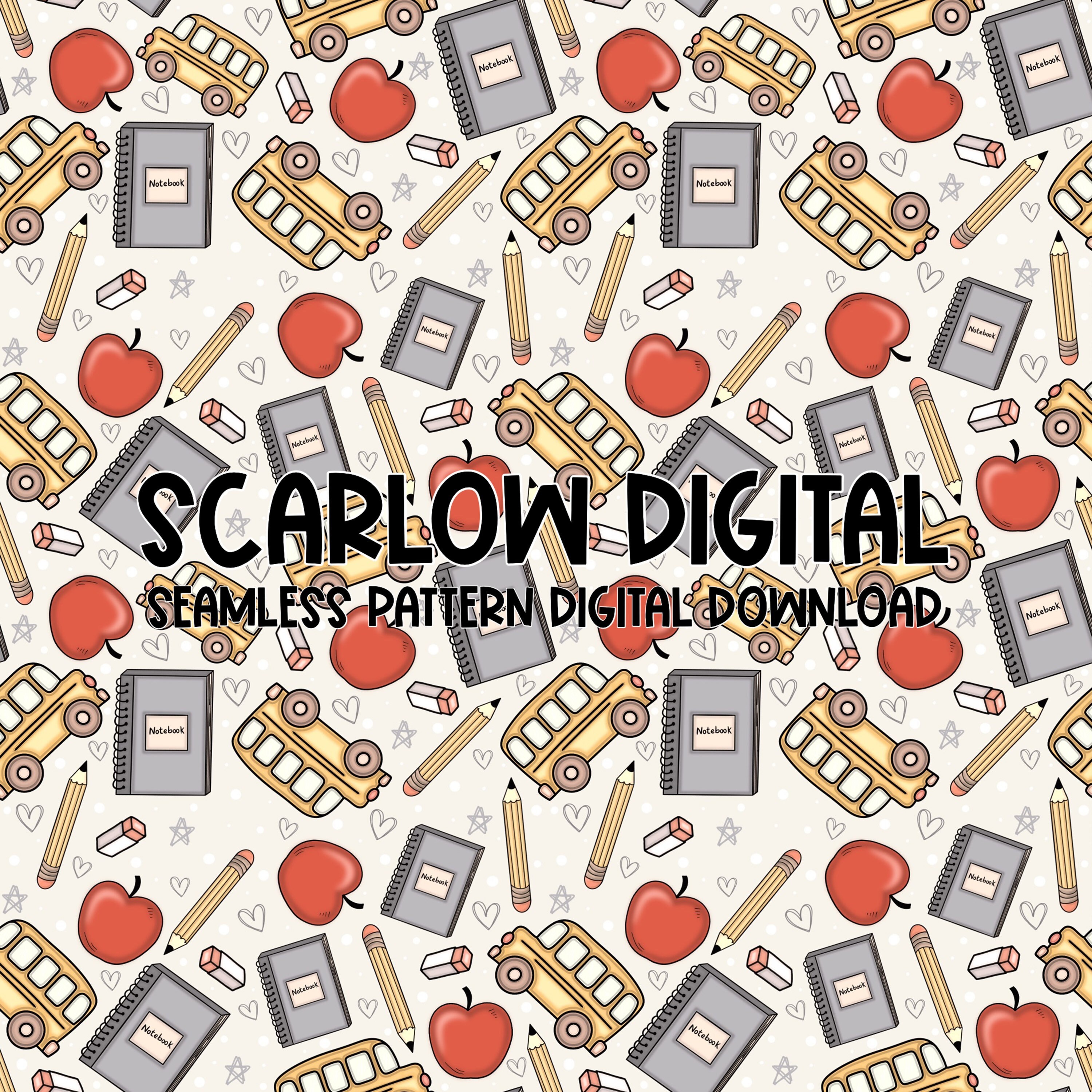 Seamless Back to School Pattern Seamless Teacher Pattern - Etsy