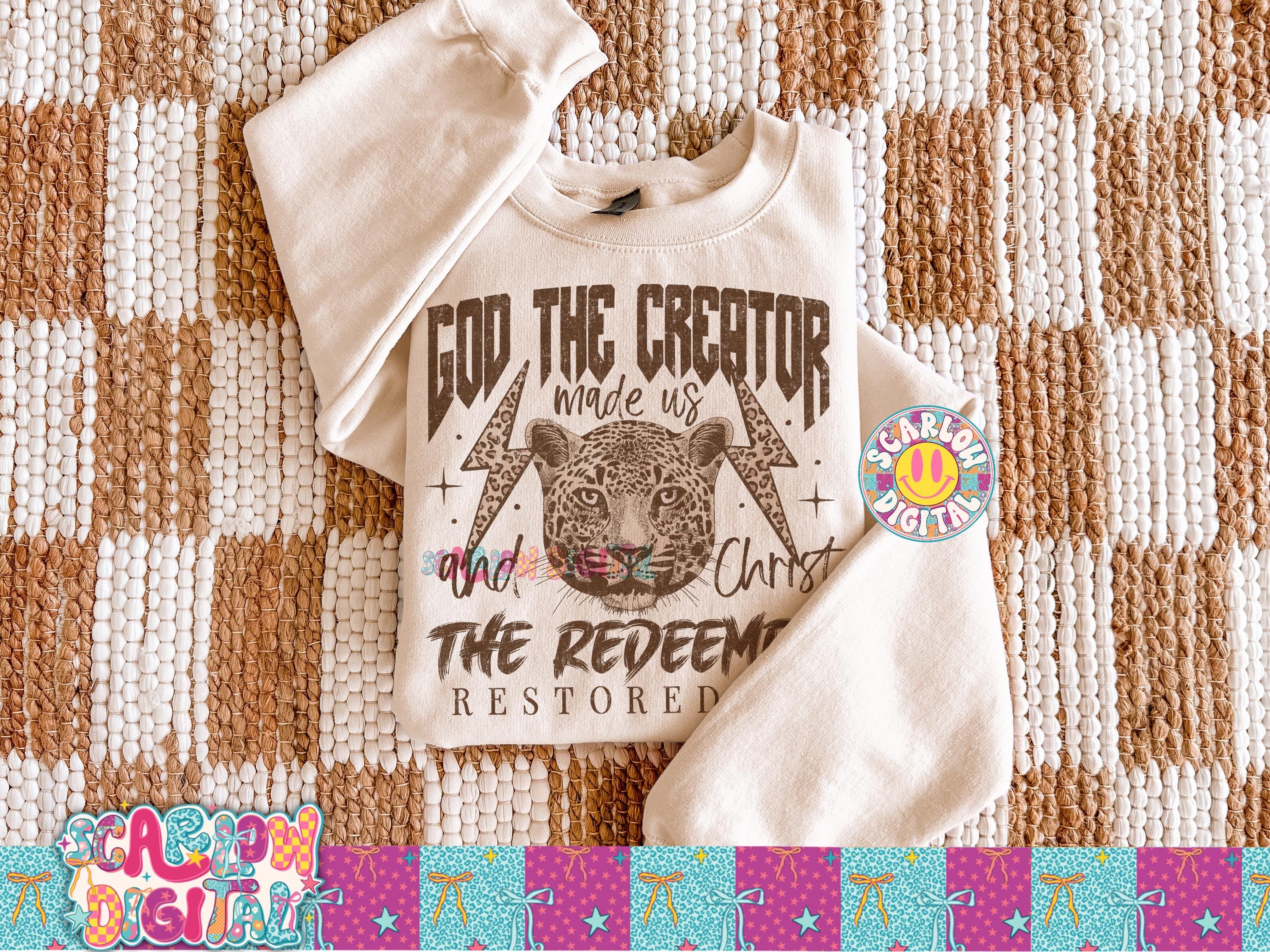 God the Creator and Christ the Redeemer PNG Digital Design - Etsy