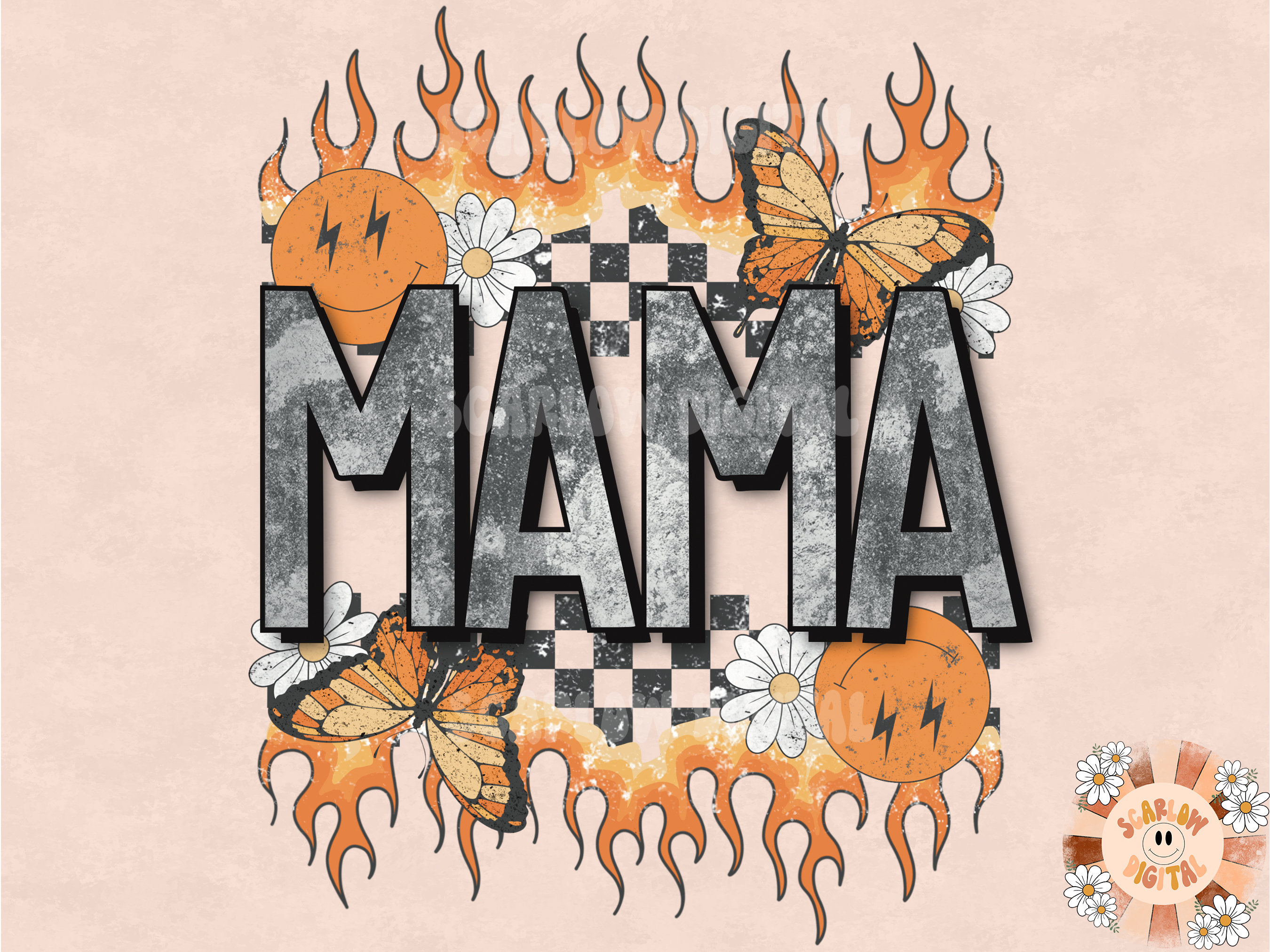 Rocker Mama PNG Sublimation Digital Design Download, Edgy Mama Png ...