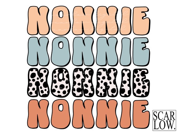 Nonnie PNG Print File for Sublimation or Print Boho Nonnie - Etsy