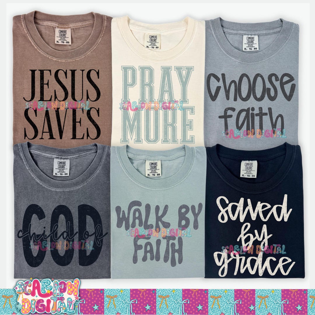 Christian PNG Design Bundle, Walk by Faith Png, Faith Based Designs ...