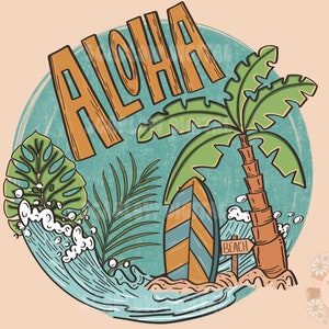 Aloha Png-hawaiian Sublimation Digital Design Download-beachy Vibes Png ...