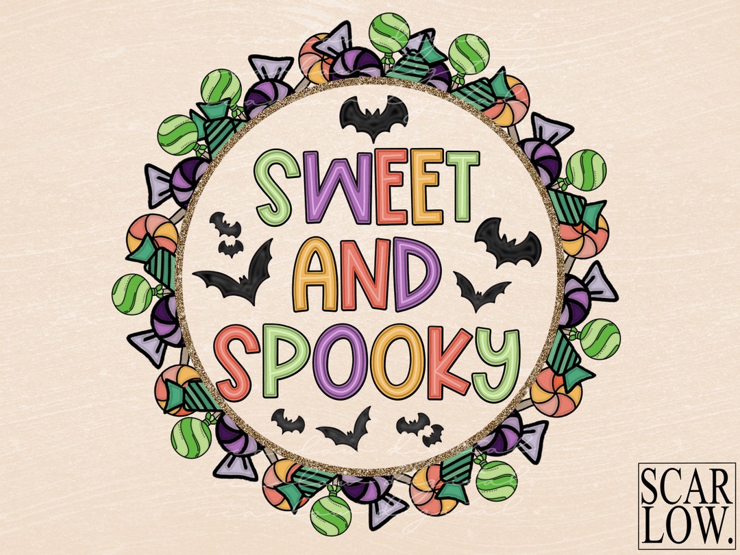 Sweet and Spooky Halloween Candy PNG Sublimation Design Download ...