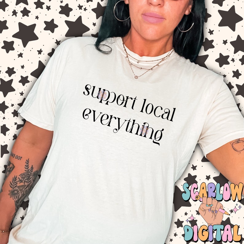 Support Local Everything PNG Digital Design, Minimalist Png, Simple ...