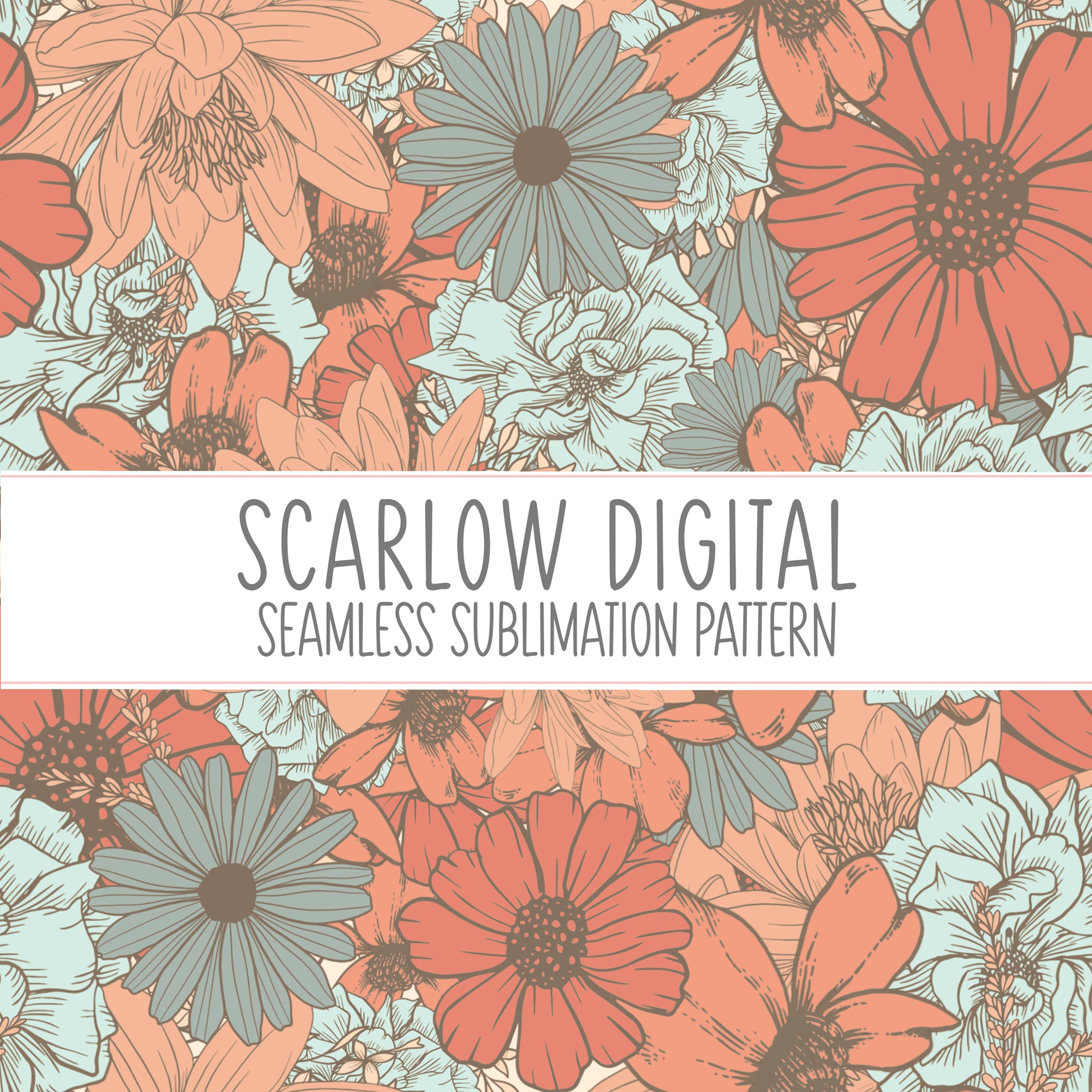 Floral Seamless Pattern-sublimation Design Download-fall - Etsy