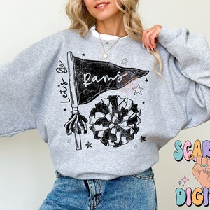 Let's Go Rams PNG Digital Design Download, Pom Pom Png, Football Png ...