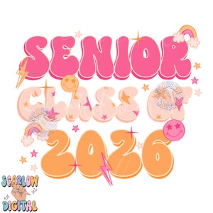 Senior 2026 PNG- Graduation Sublimation Digital Design Download-senior ...