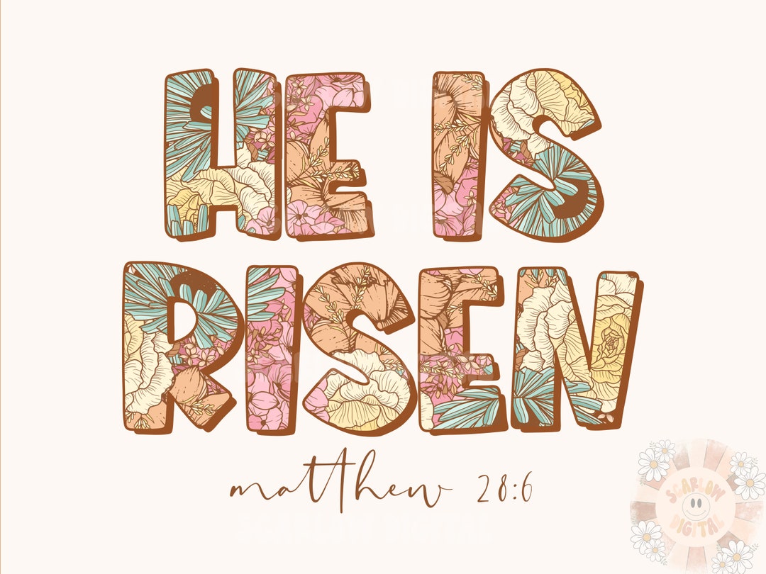 He is Risen Png-easter Sublimation Digital Design Download-christian ...