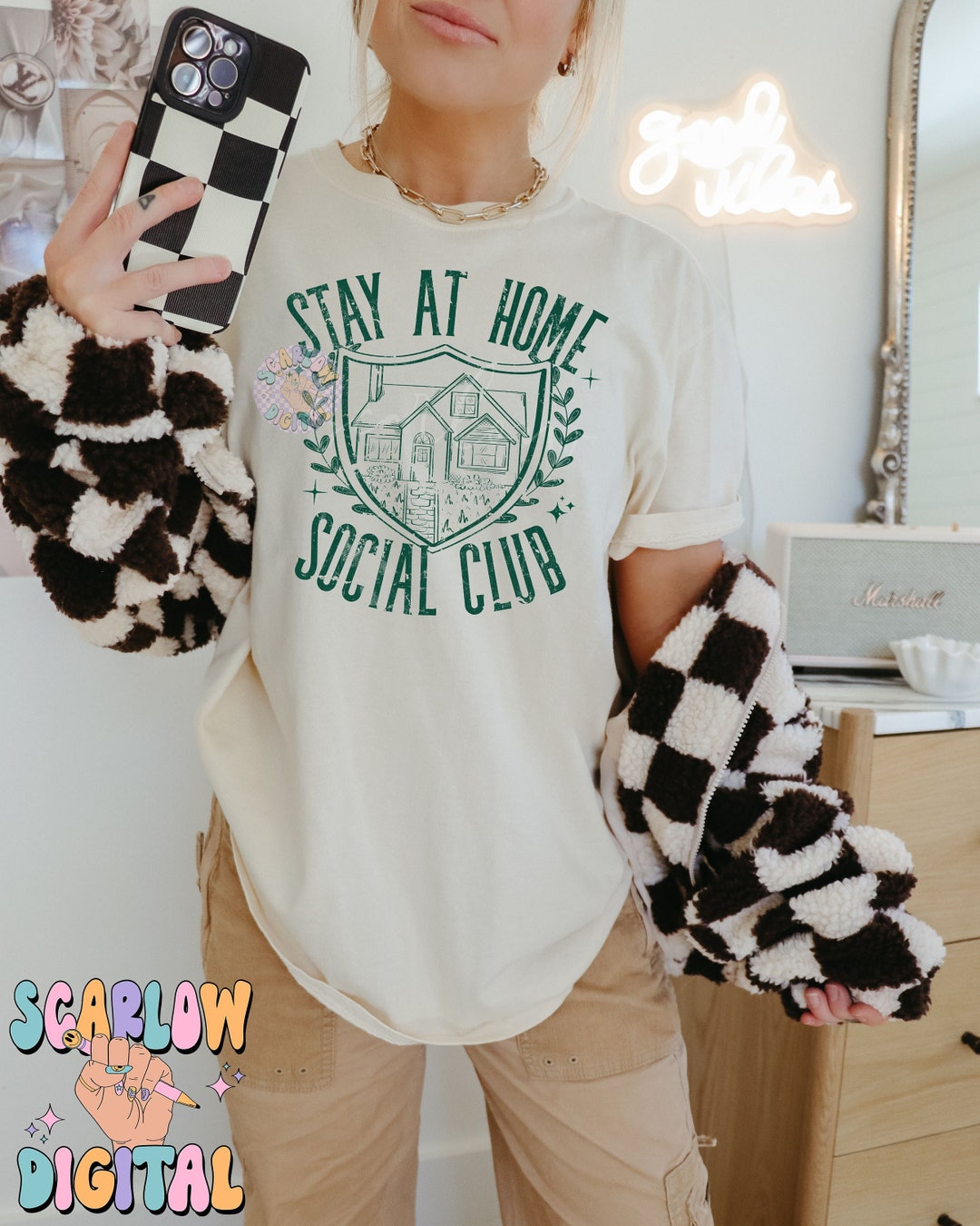 Stay at Home Social Club PNG Digital Design Download, Homebody Png ...