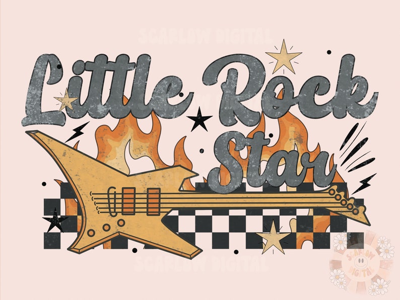 Little Rockstar Png-grunge Sublimation Digital Design - Etsy