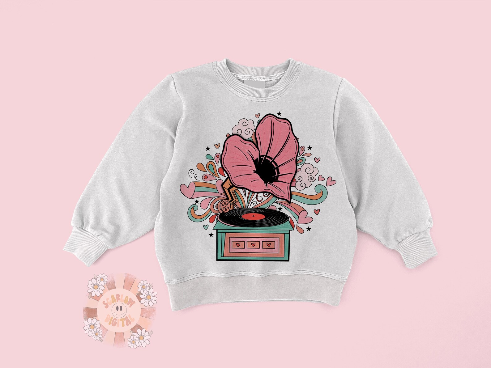 Record Player Png-valentines Day Sublimation Digital Design - Etsy