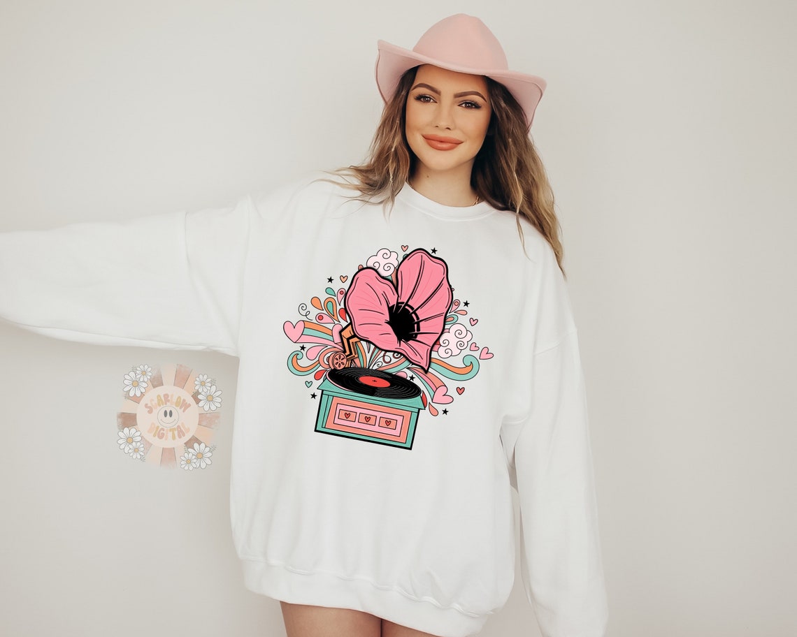 Record Player Png-valentines Day Sublimation Digital Design - Etsy