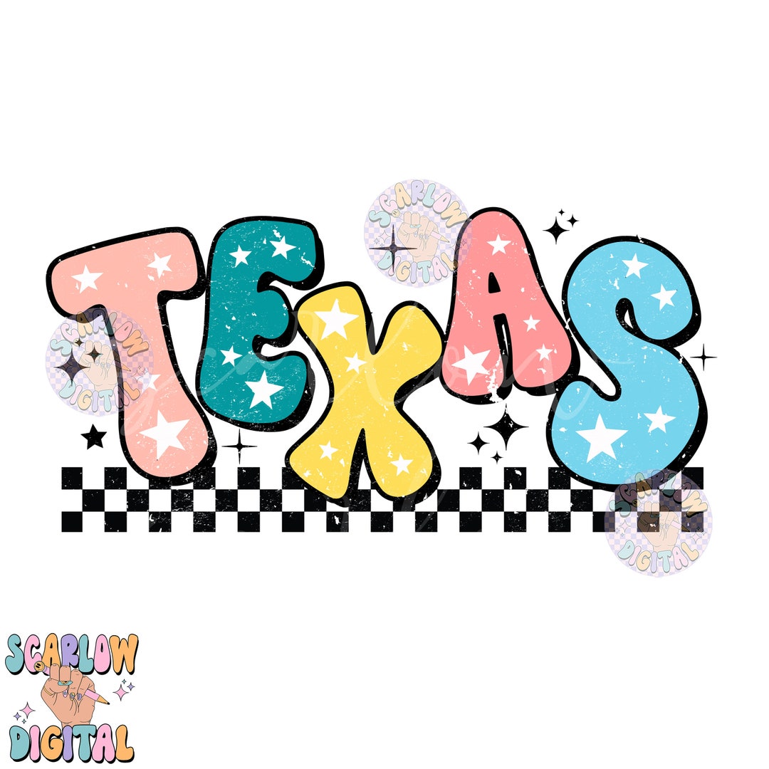 Texas PNG Digital Design Download, City Png Design, Colorful Png, Stars ...