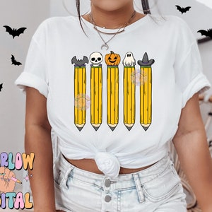 Halloween Pencils Png-teacher Sublimation Digital Design Download ...