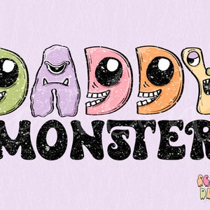 Daddy Monster Png-halloween Sublimation Digital Design Download-spooky ...
