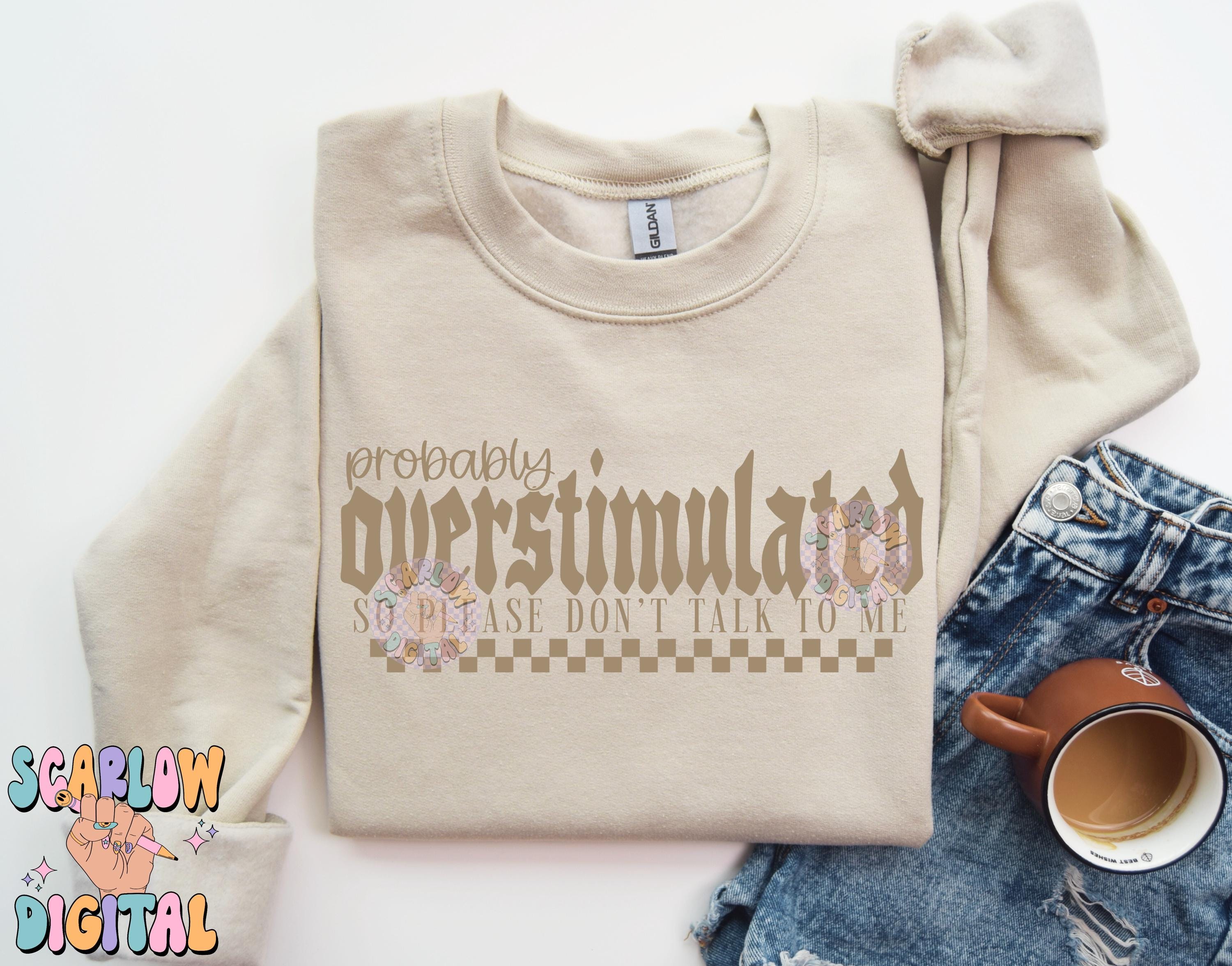 Probably Overstimulated PNG Digital Design Download, Stressed Png ...