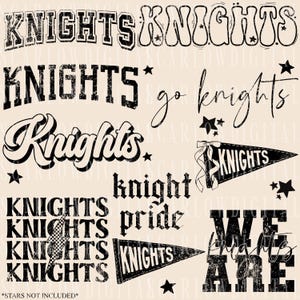 Knights PNG Bundle Digital Design Download, Let's Go Knights Png, Team ...