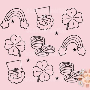 Leprechaun Doodles SVG Digital Design Download-saint Patrick's Day ...