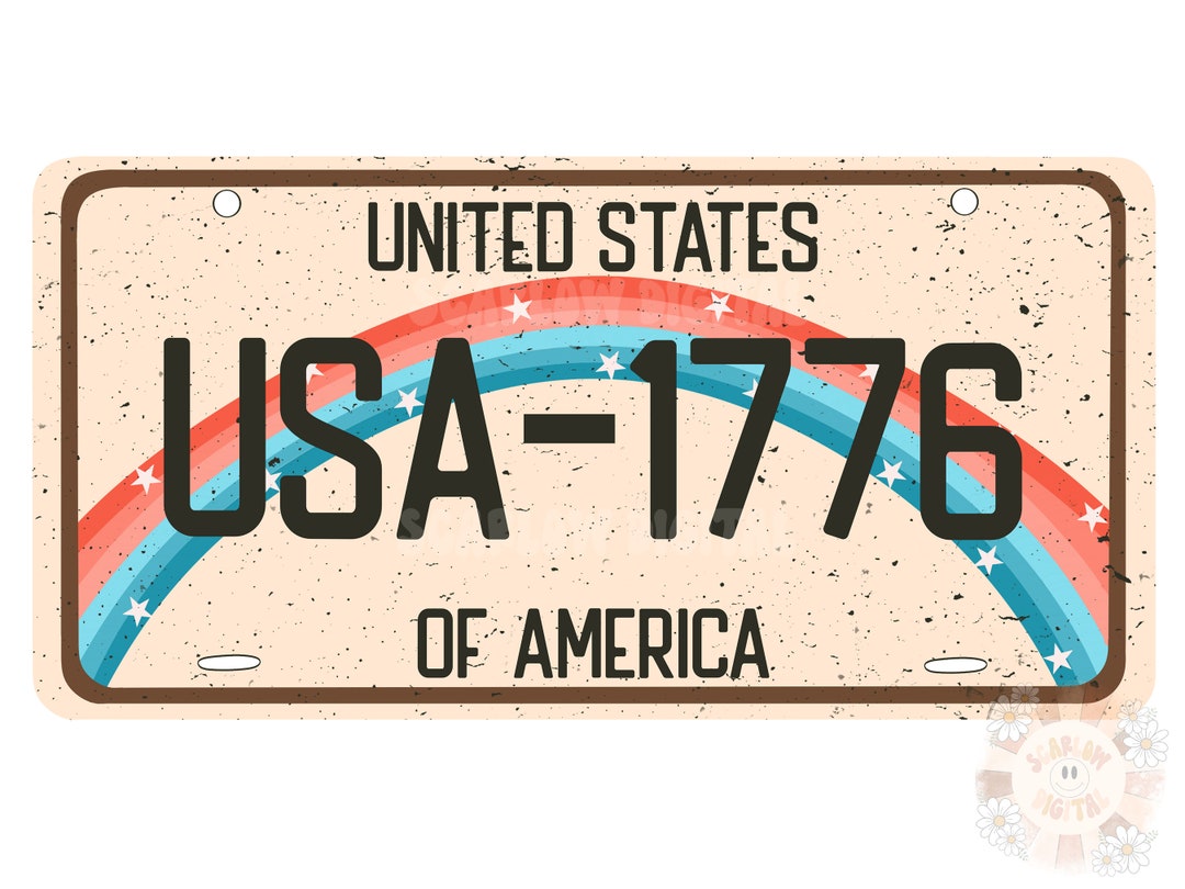USA License Plate Png-fourth of July Sublimation Digital Design ...