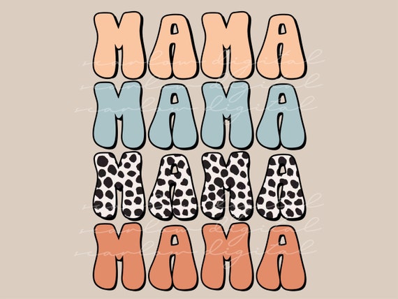 Boho Mama PNG Sublimation Design Download Retro Mama Png - Etsy