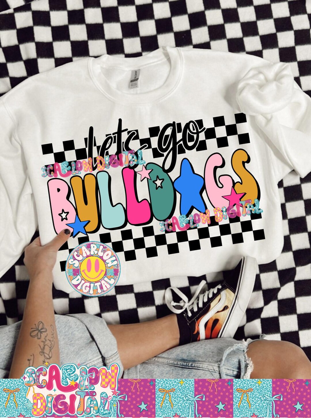 Let's Go Bulldogs PNG Digital Design, Retro School Spirit Png, Team ...