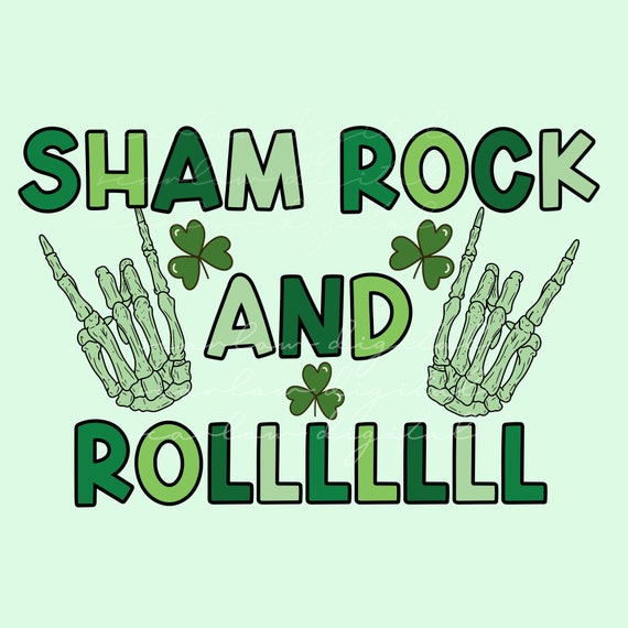Shamrock and Roll PNG Sublimation Design Download for St - Etsy