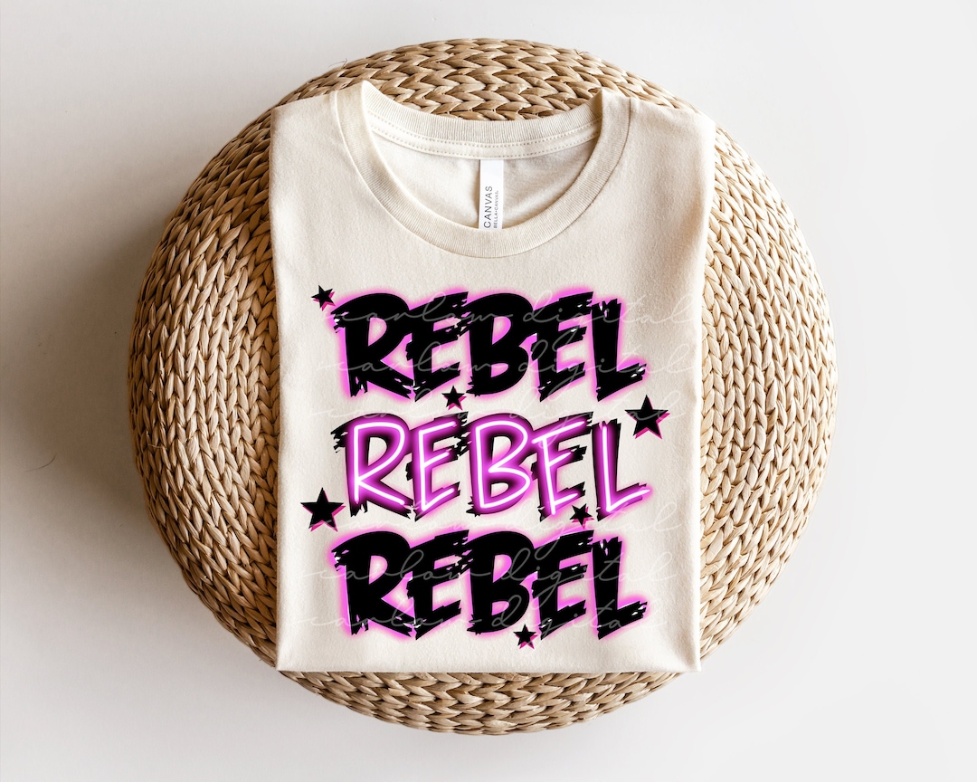 Rebel Neon Pink Punk Rock PNG Sublimation Design Download, Toddler Girl ...