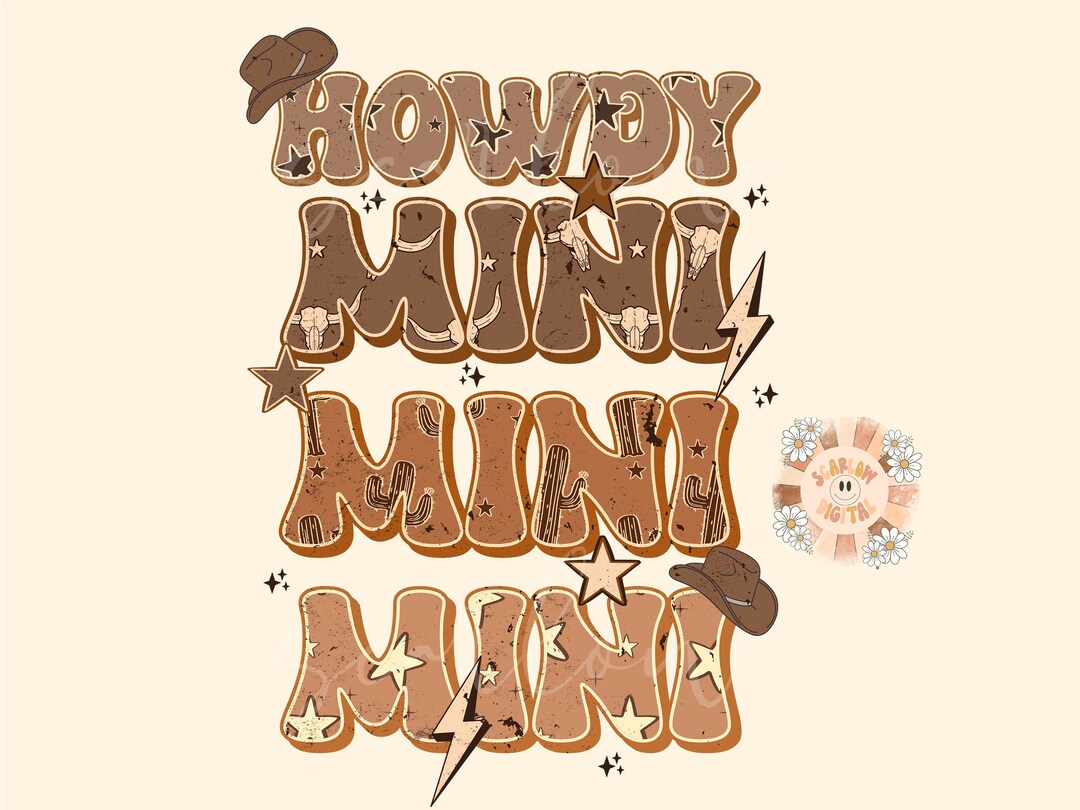 Howdy Mini Png-western Sublimation Digital Design - Etsy