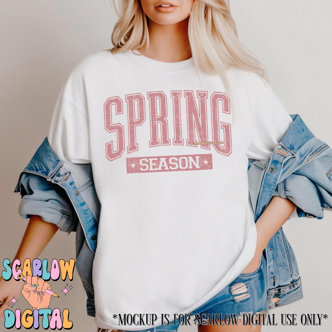 Spring Season PNG Digital Design, Varsity Png, Spring Flowers Png ...