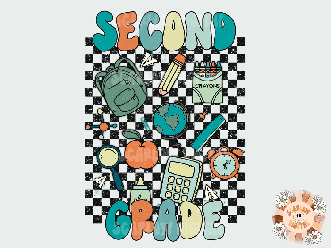 Second Grade Png-back to School Sublimation Digital Design Download ...