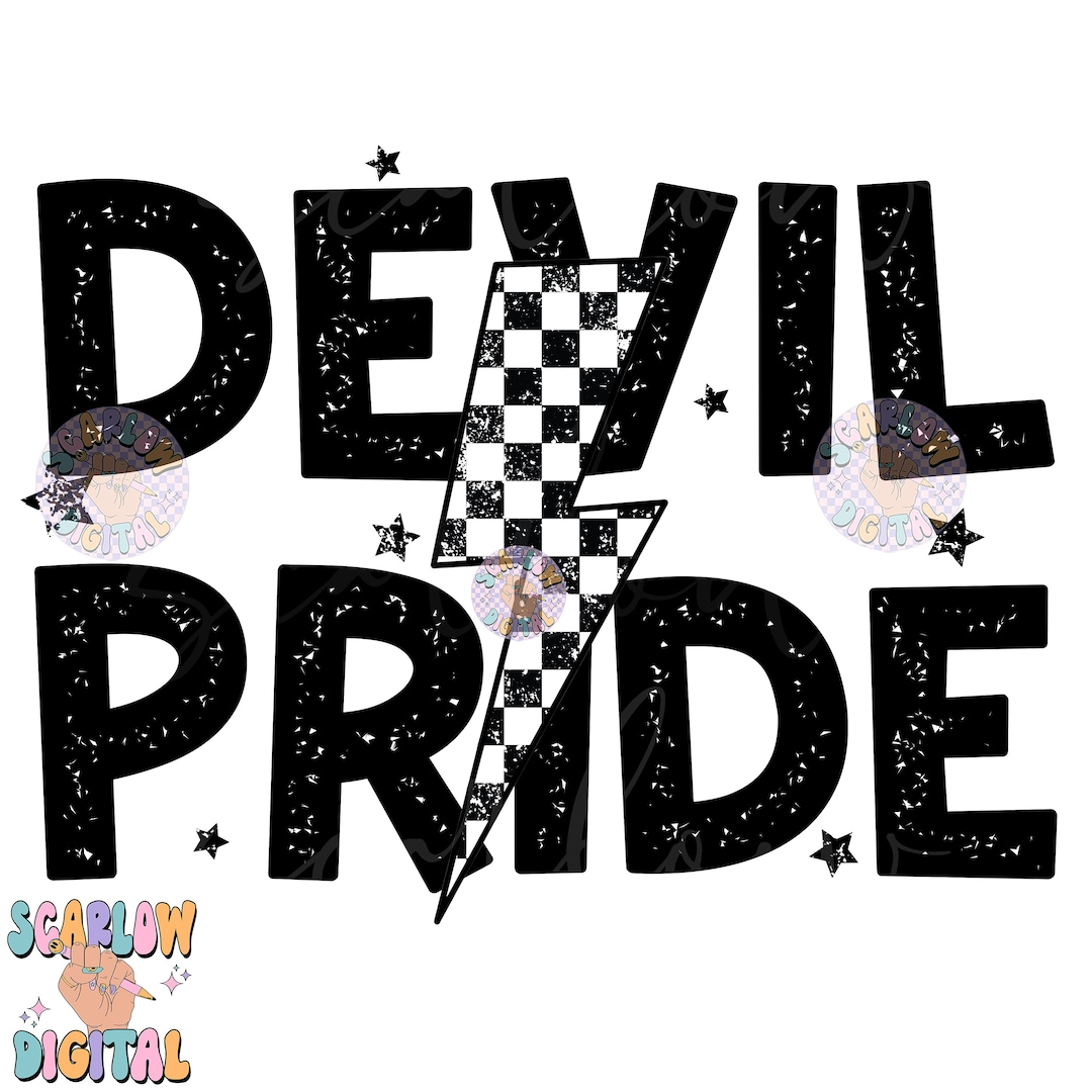 Devil Pride PNG Digital Design Download, Go Devils Png, Retro Mascot ...