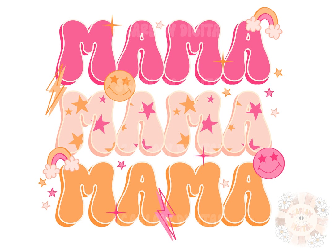 Retro Mama PNG Sublimation Digital Design Download, Summer Mama Png ...