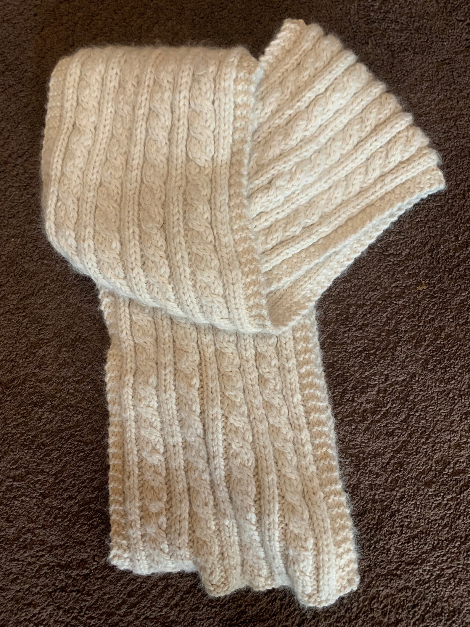 Knitting Pattern - Basic Cabled Scarf | Very Easy Scarf Made With Chunky Yarn for a Quick Knit ...