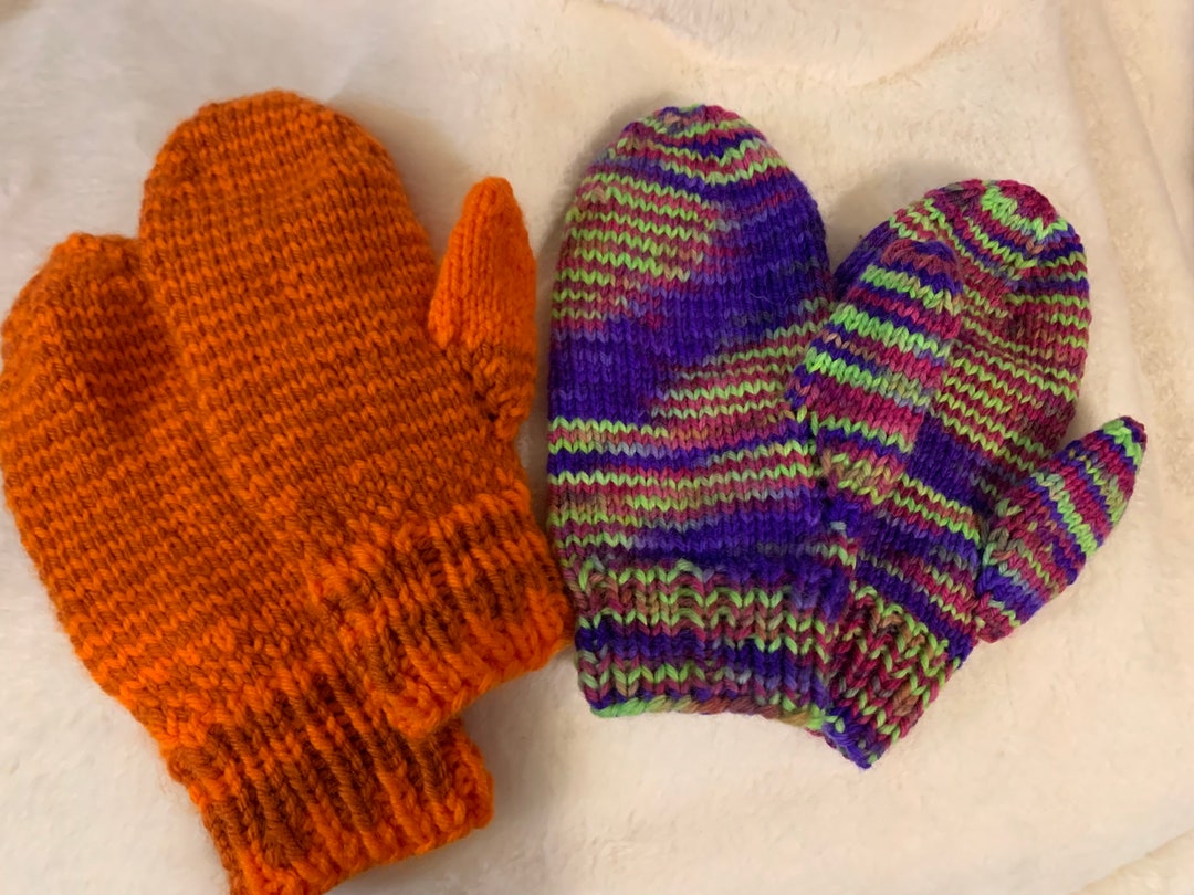 Knitting Pattern - Simple Kids Mittens - Etsy